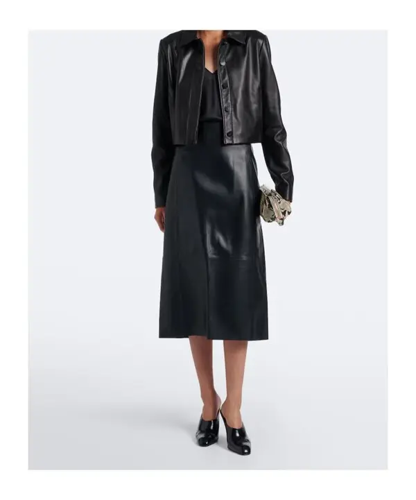 Vince Cropped Leather Jacket