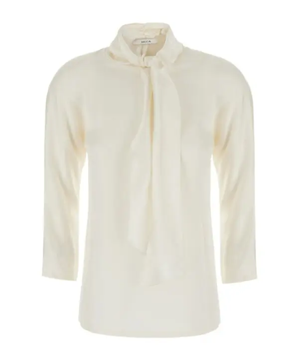JUCCA Bow Detail Silk Top
