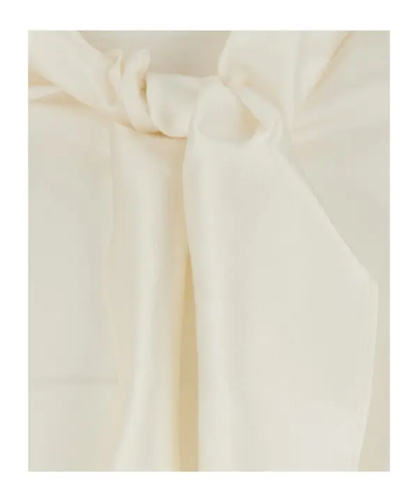JUCCA Bow Detail Silk Top