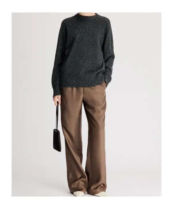 Loulou De Saison Flecked Ribbed-trim Sweater