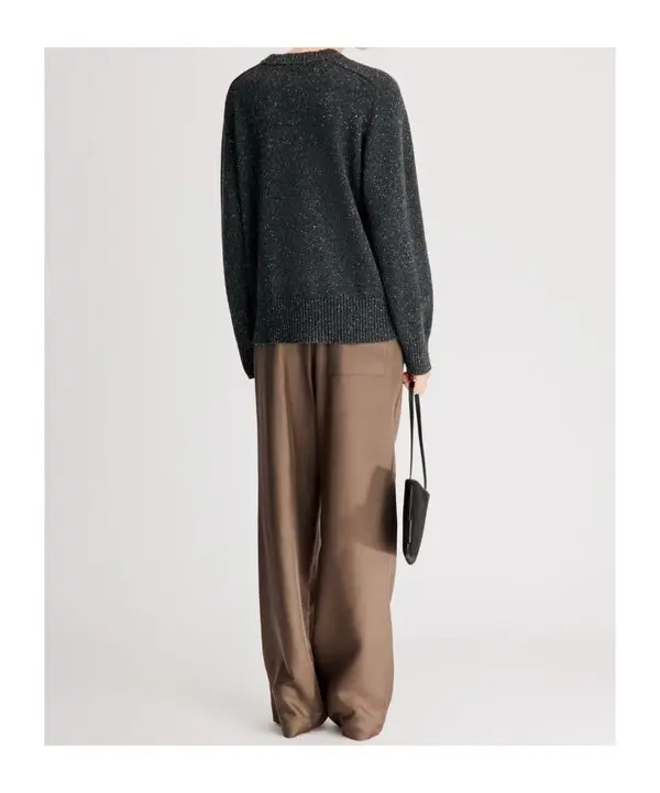 Loulou De Saison Flecked Ribbed-trim Sweater