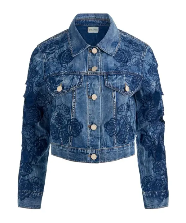ALICEOLIVIA Chloe Laser-cut Denim Jacket