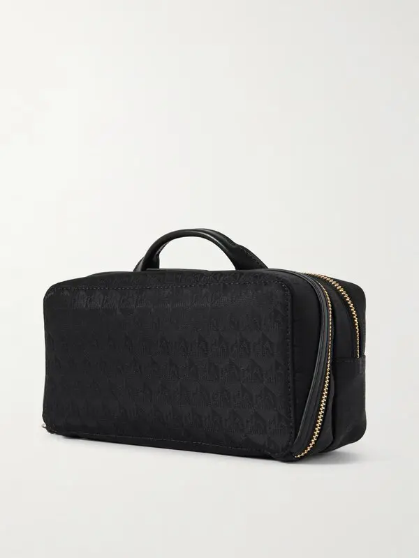 ANYA HINDMARCH Leather-trimmed Jacquard Case