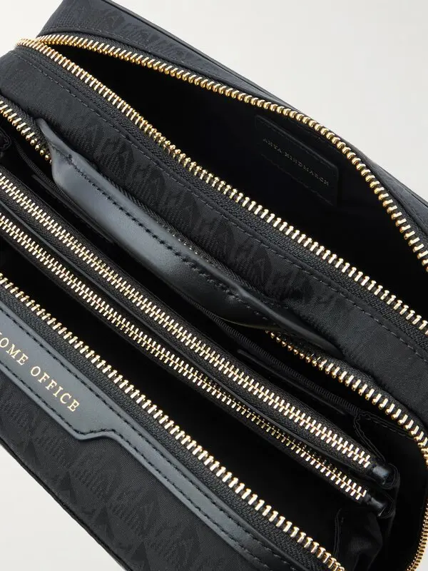 ANYA HINDMARCH Leather-trimmed Jacquard Case