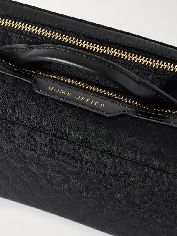 ANYA HINDMARCH Leather-trimmed Jacquard Case