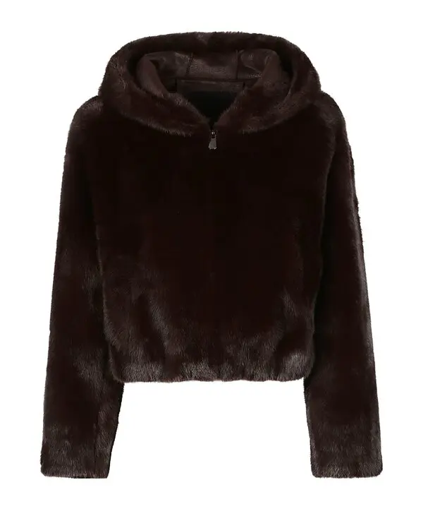 Pinko Faux Fur Hooded Jacket