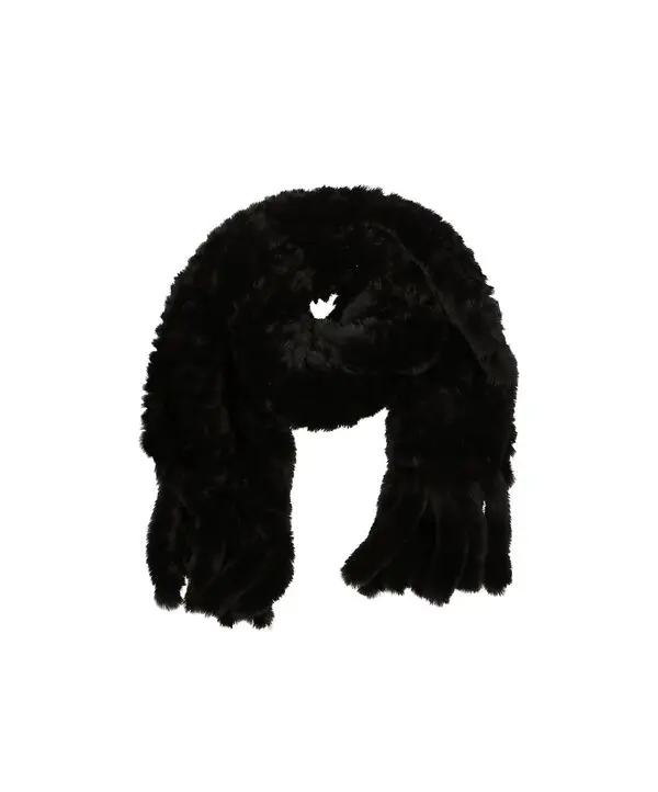Pinko Faux-fur Fringed Scarf