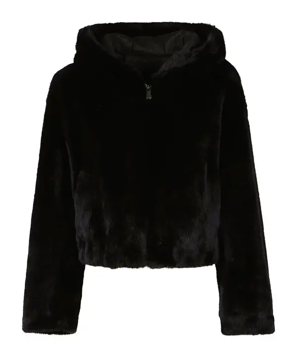 Pinko Gasteria Faux Fur Hooded Jacket