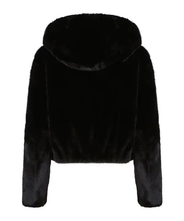 Pinko Gasteria Faux Fur Hooded Jacket