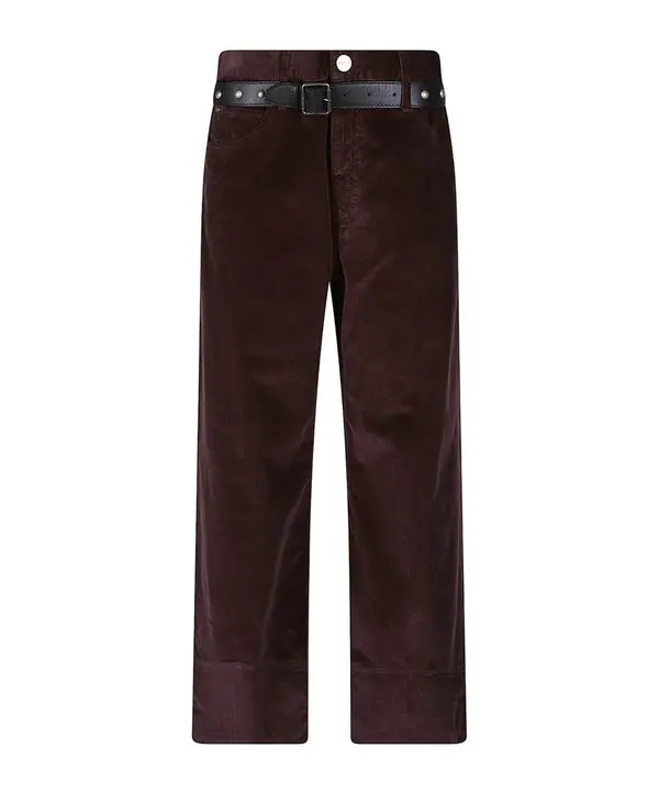 Pinko Casual Trousers With Belt Loops - Bordeaux
