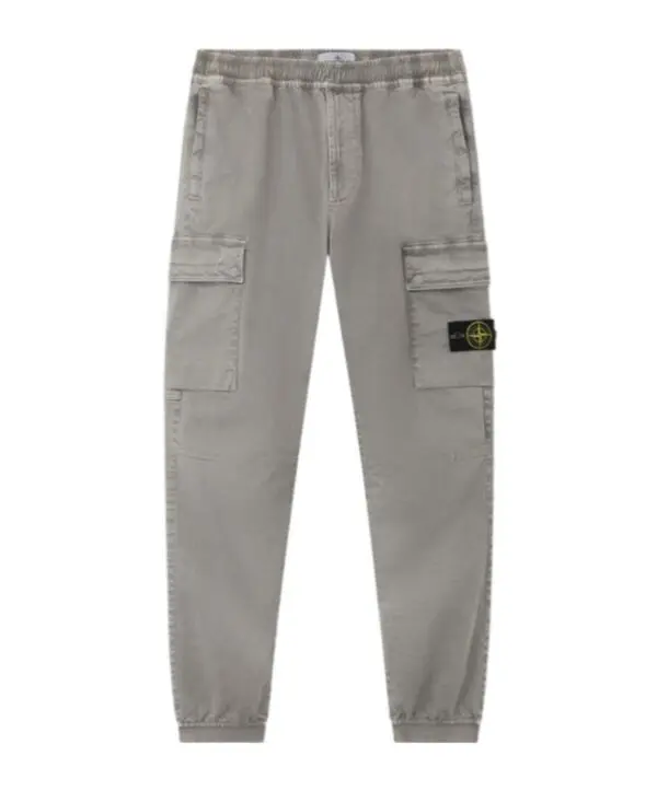 Stone Island Regular-tapered-fit Jogger Trousers With Elastic Waist - Grey