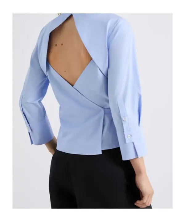 Marella Poplin Shirt With A Cut-out Back