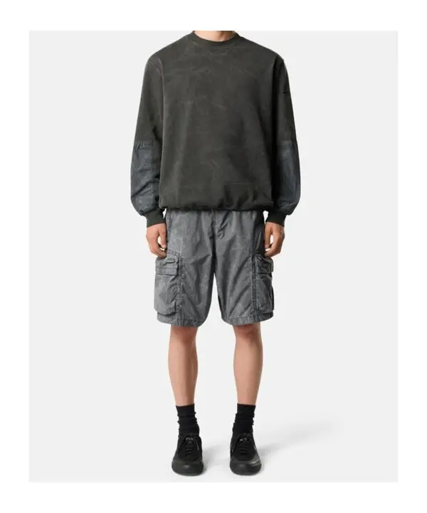 Stone Island Oversized-fit Crewneck Sweatshirt With Contrast Fabric Panels