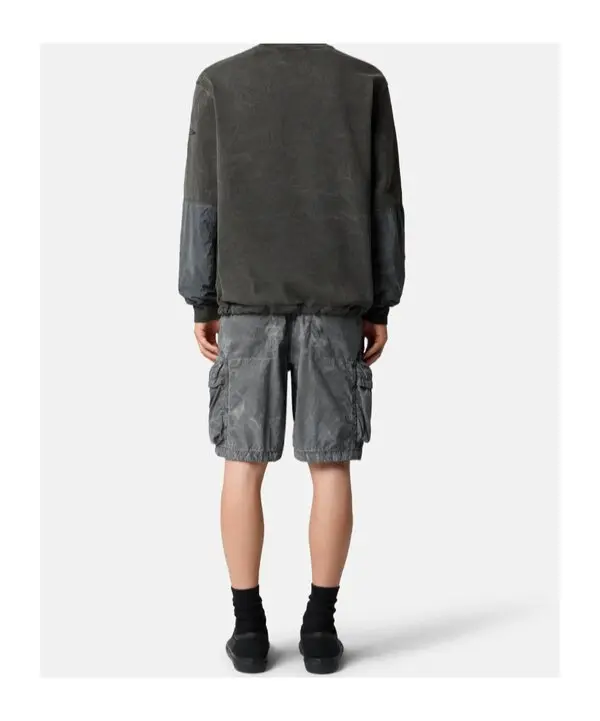 Stone Island Oversized-fit Crewneck Sweatshirt With Contrast Fabric Panels