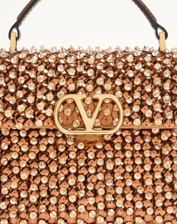 Valentino Garavani Vsling Embroidered Mini Handbag With Vlogo Clasp