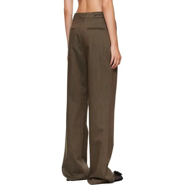 GANNI Wool Straight-leg Pants