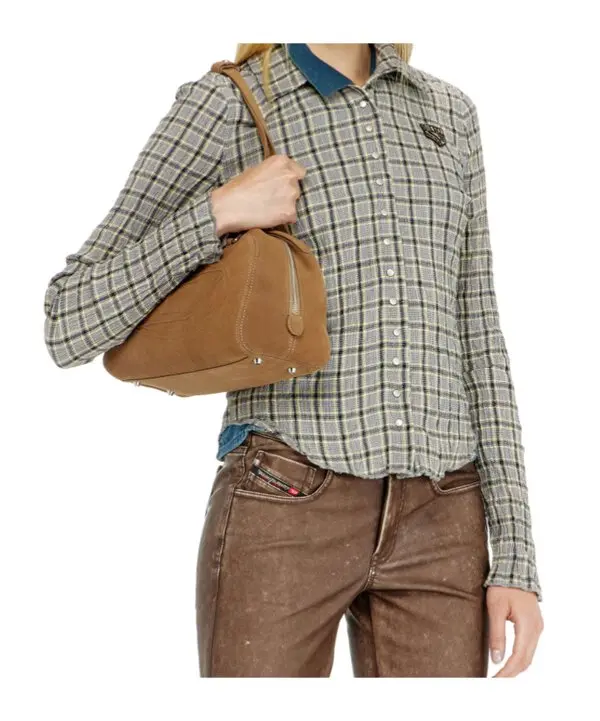 DIESEL® Check Shirt With Seersucker Effect