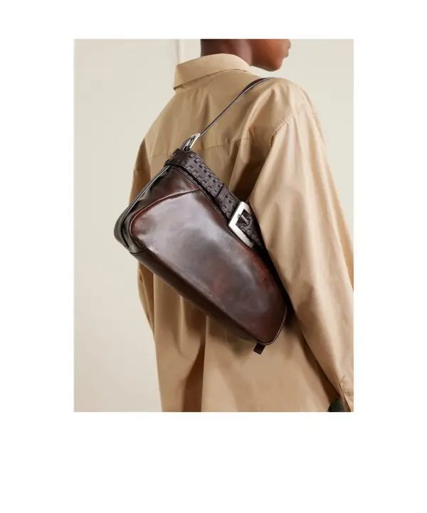 Staud Belted Leather Shoulder Bag