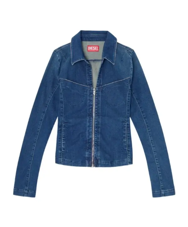 DIESEL® Denim Full-zip Shirt