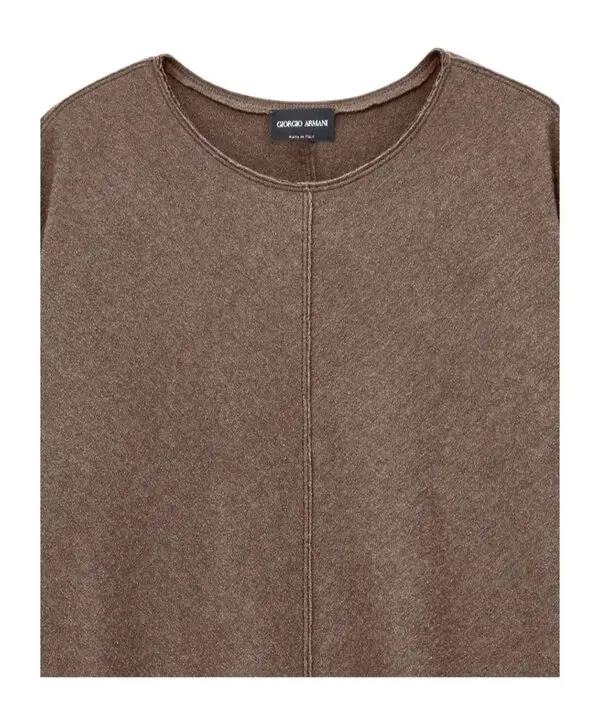 Giorgio Armani Round-neck Sweater In Cashmere And Silk Jersey