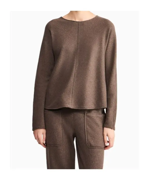 Giorgio Armani Round-neck Sweater In Cashmere And Silk Jersey