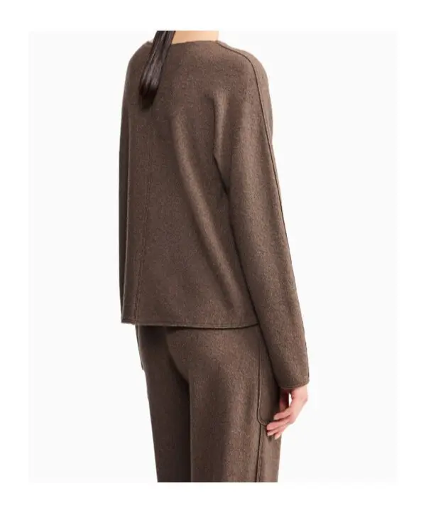 Giorgio Armani Round-neck Sweater In Cashmere And Silk Jersey