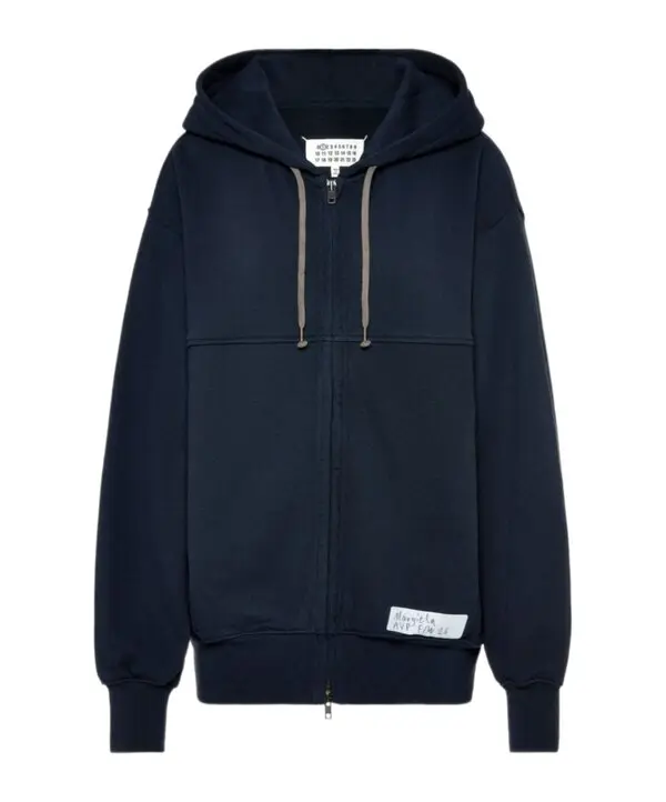 MAISON MARGIELA Graphic Zip-up Hoodie - Blue
