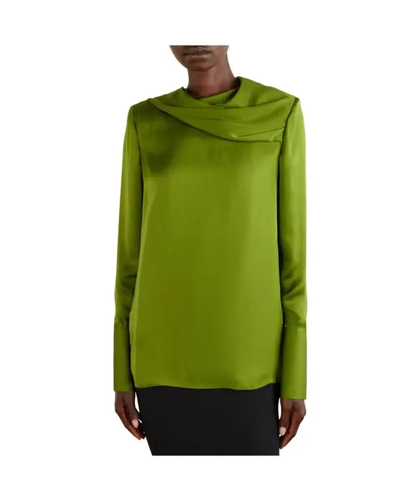 TOM FORD Draped Silk-georgette Blouse