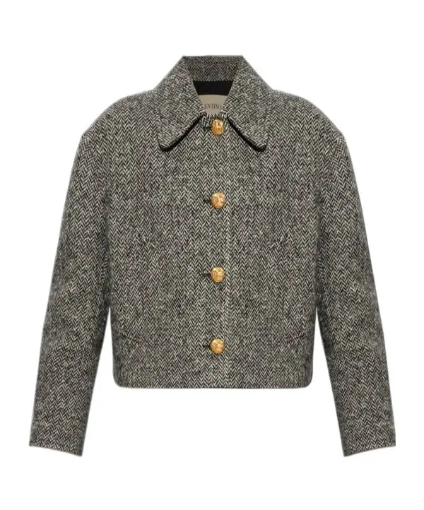 Valentino Garavani Collared Long-sleeved Casual Jacket