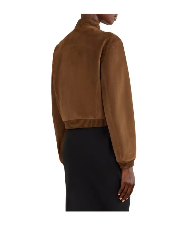 TOM FORD Cropped Suede Bomber Jacket