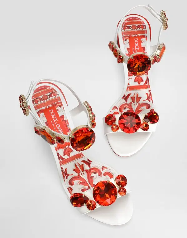 Dolce & Gabbana Embellished Painted Heel Sandals