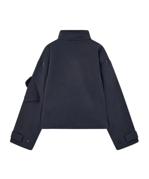 Giorgio Armani Double Cashmere Blouson Coat With Stand-up Collar