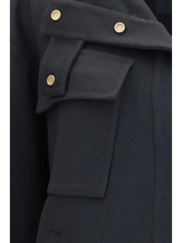 Giorgio Armani Multi-pocket Drawstring Coat - Grey