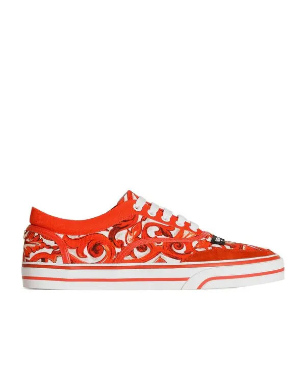 Dolce & Gabbana Majolica Printed Sailing Sports Sneakers