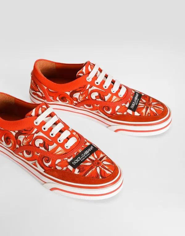 Dolce & Gabbana Majolica Printed Sailing Sports Sneakers