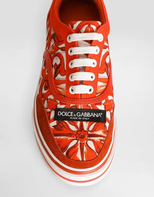 Dolce & Gabbana Majolica Printed Sailing Sports Sneakers