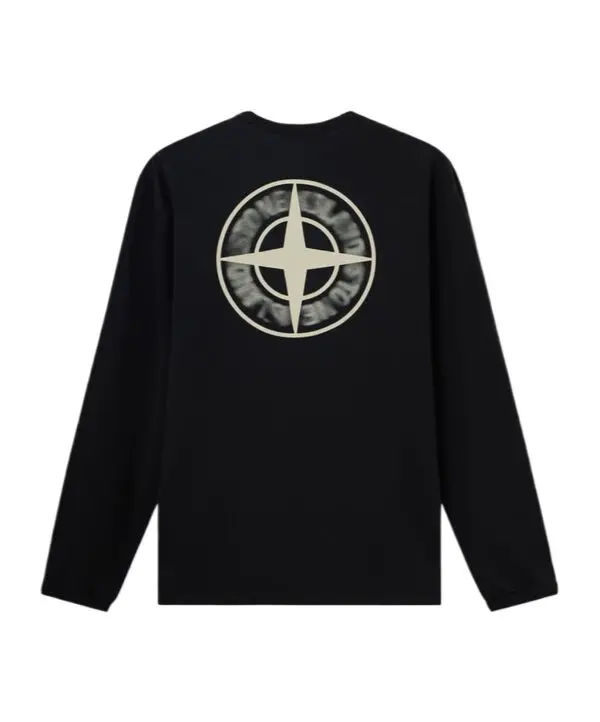 Stone Island Oversize Long-sleeved T-shirt - Black