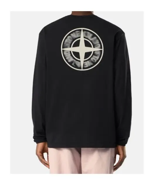 Stone Island Oversize Long-sleeved T-shirt - Black