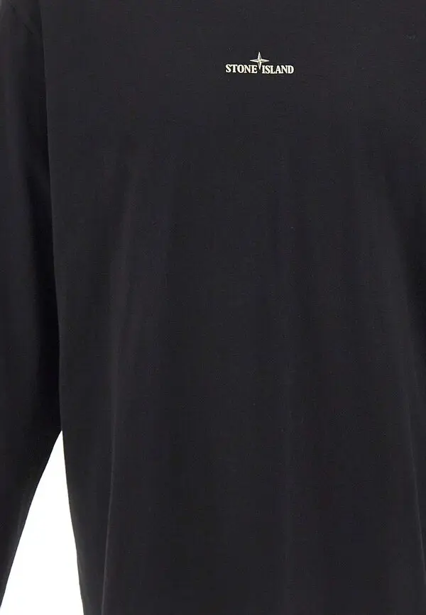 Stone Island Oversize Long-sleeved T-shirt - Black