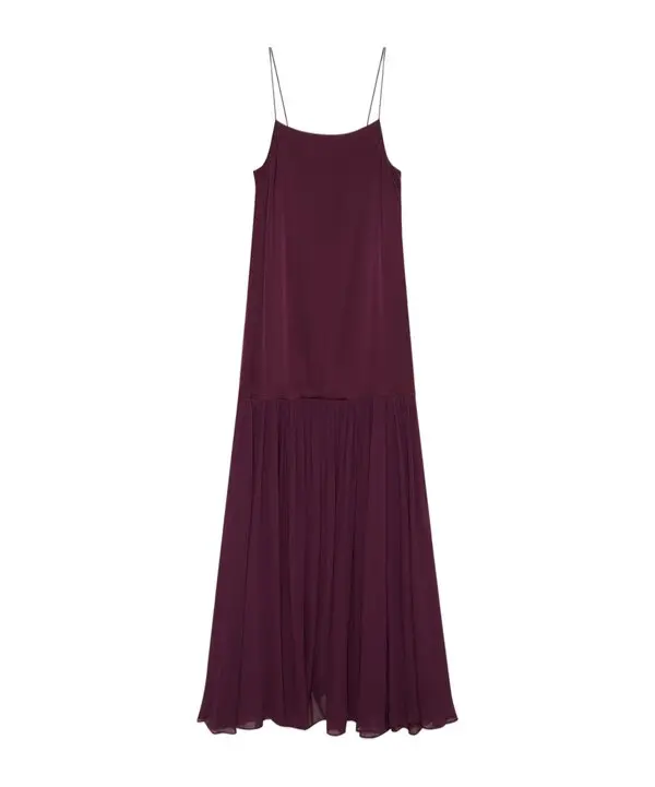 ANINE BING Clementine Pleated-skirt Maxi Dress