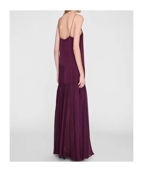 ANINE BING Clementine Pleated-skirt Maxi Dress