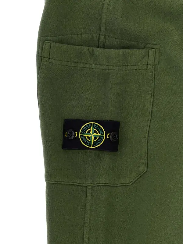 Stone Island Logo-patch Cotton Cargo Pants