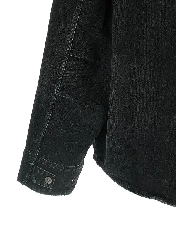 Balenciaga Denim Cargo Jacket With Hood