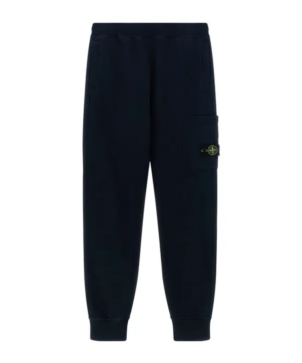 Stone Island Badge Logo' Cargo Joggers - Blue