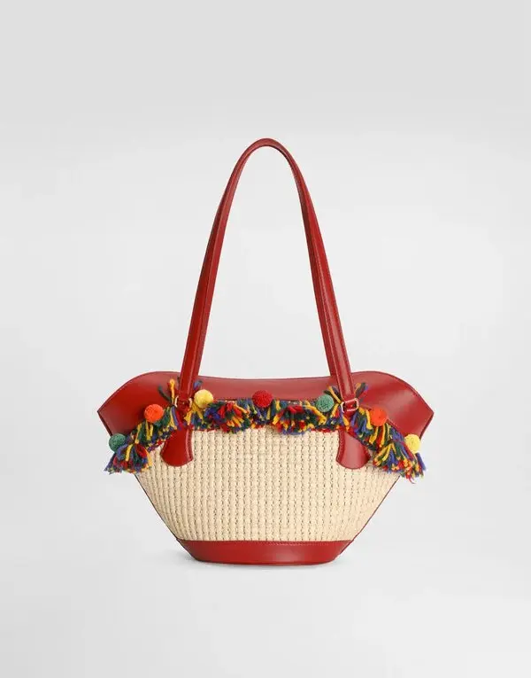 Dolce & Gabbana Raffia Coffa Capri Bag