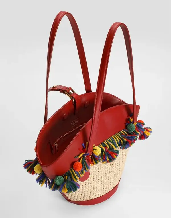 Dolce & Gabbana Raffia Coffa Capri Bag