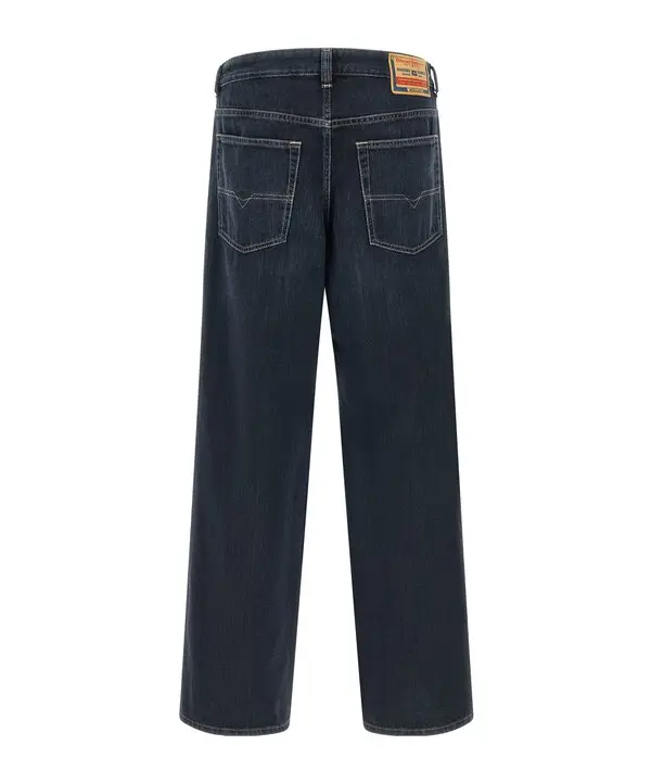 DIESEL® Belt-loop Jeans With Contrast Stitching And Logo Patch