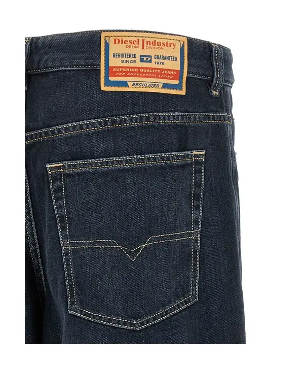 DIESEL® Belt-loop Jeans With Contrast Stitching And Logo Patch
