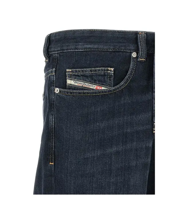DIESEL® Belt-loop Jeans With Contrast Stitching And Logo Patch
