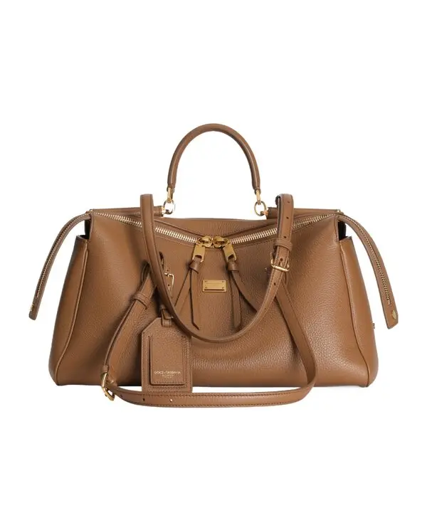 Dolce & Gabbana Dolce Gabbana Odissea Zip Shoulder Bag - Brown